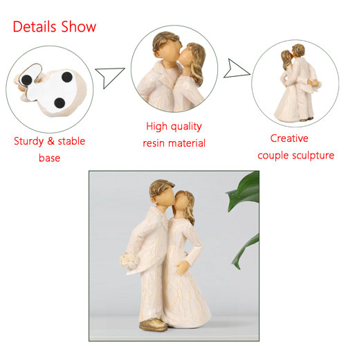 Red Barrel Studio® Kissing Couples Figurine | Wayfair